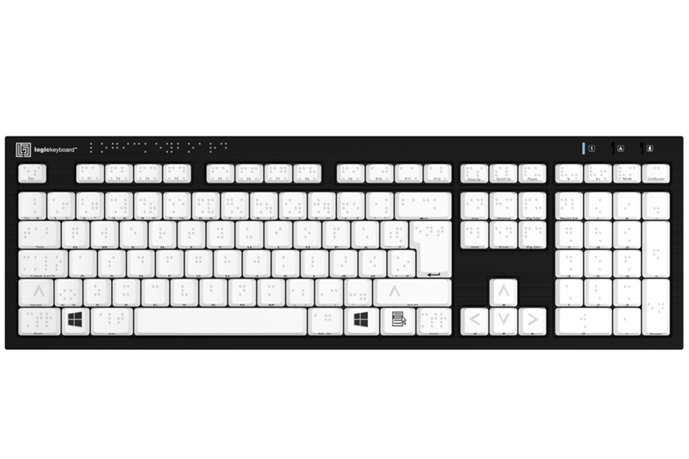 LogicKeyboard Braille PC Nero Slim Line Keyboard – Sterling Adaptives